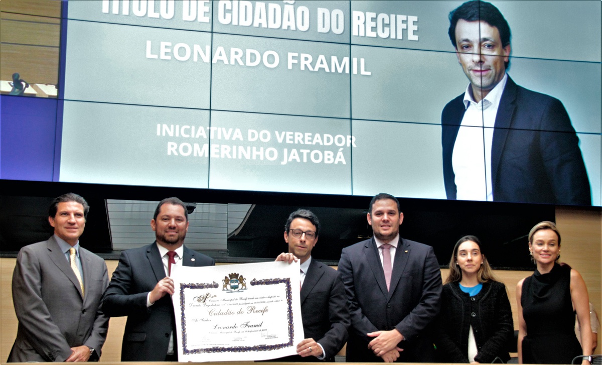 Câmara do Recife concede Título de Cidadão a Leonardo Framil — Câmara ...