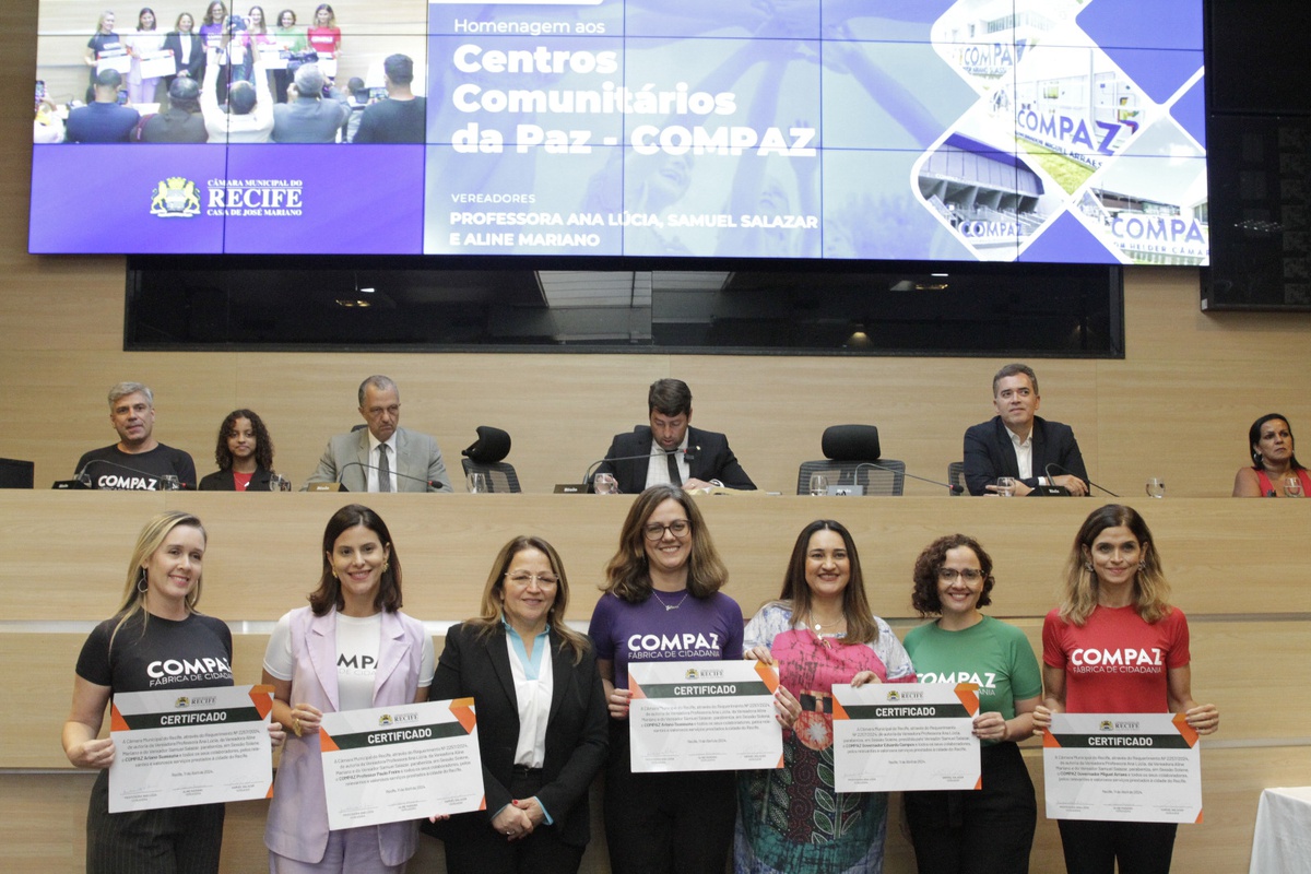 Solenidade homenageia os Centros Comunitários da Paz (Compaz) — Câmara ...
